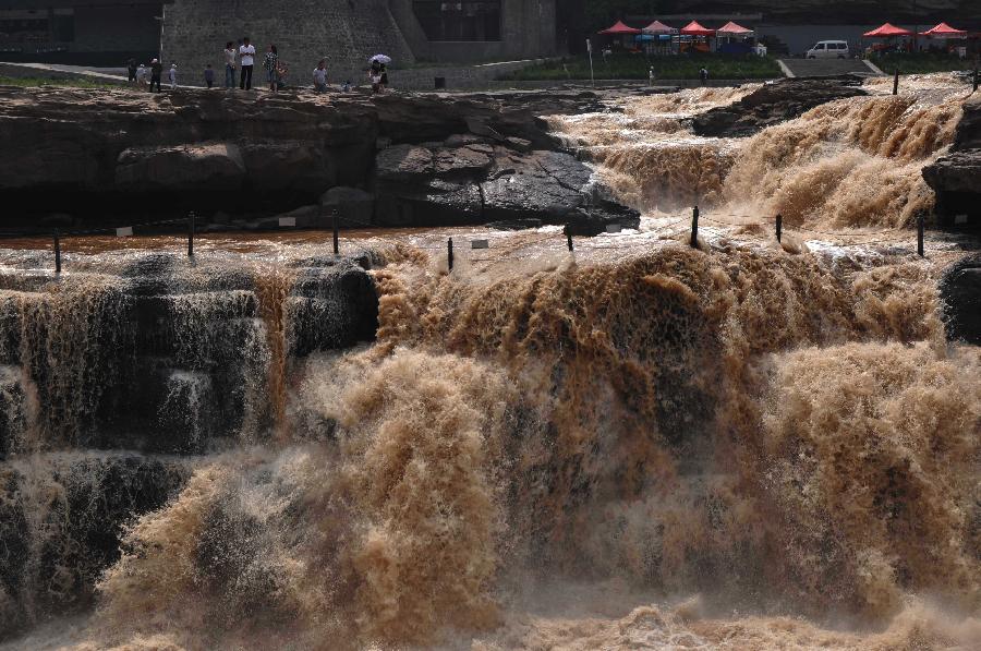 Great Hukou Waterfall of Yellow River -Waterfall-English